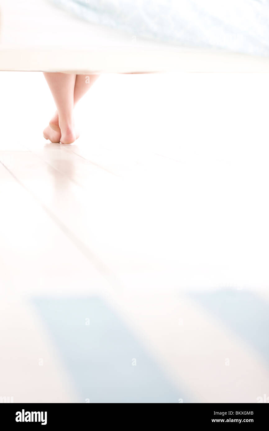 Barefoot Legs Crossed High Resolution Stock Photography and Images - Alamy