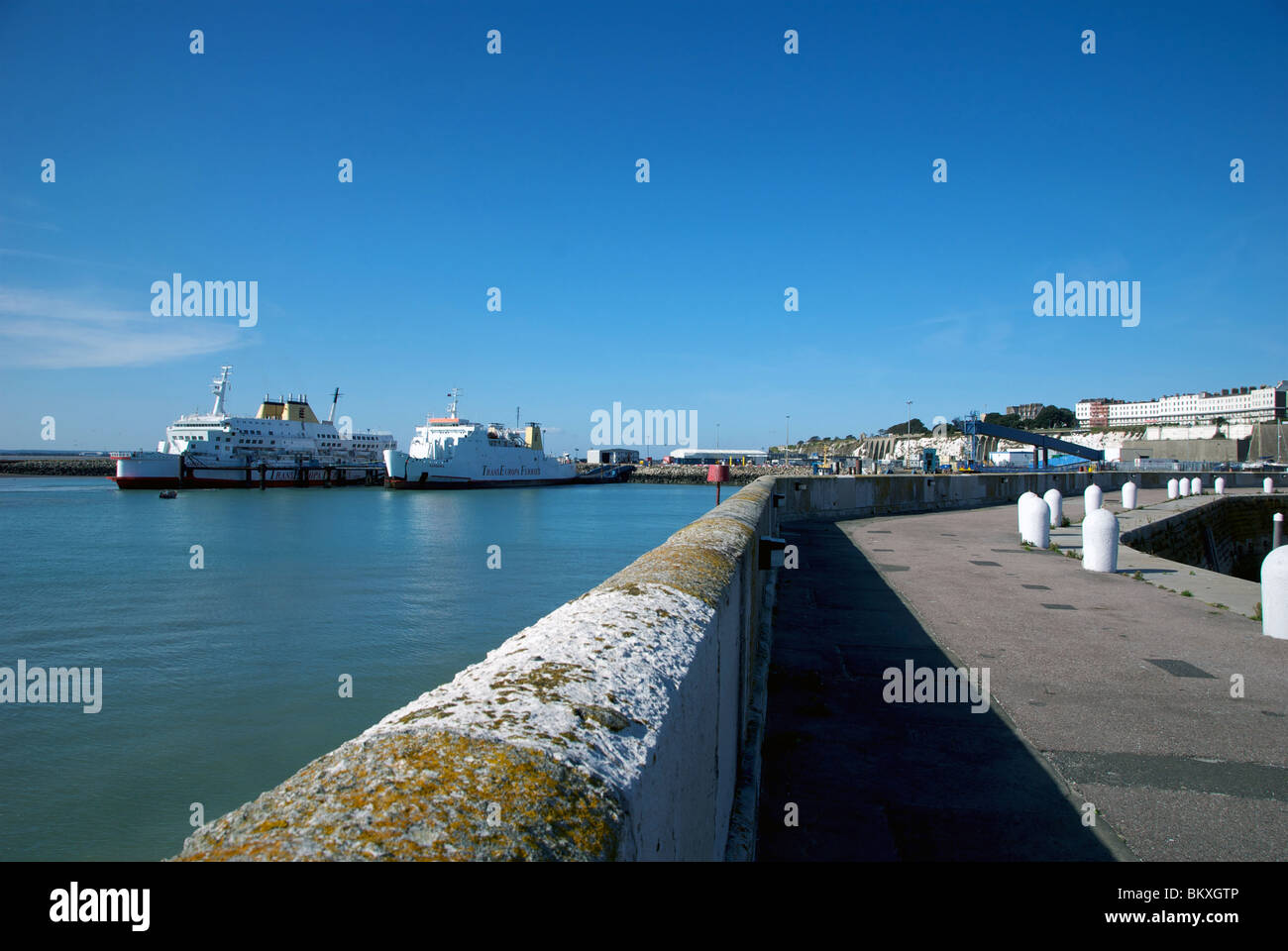 Ramsgate Kent UK Harbor Harbour Quay Cross Channel Ferries Pier Stock ...