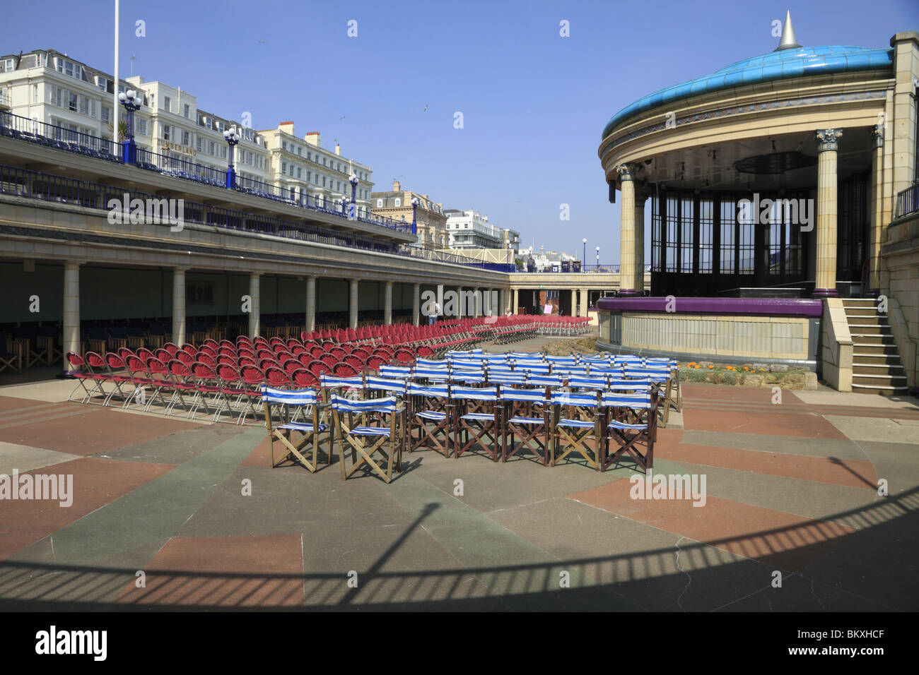 The Bandstand on Eastbourne Seafront, ready to host a concert Stock ...