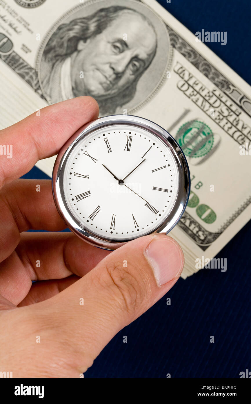 Time is Money, dollar and clock Stock Photo - Alamy