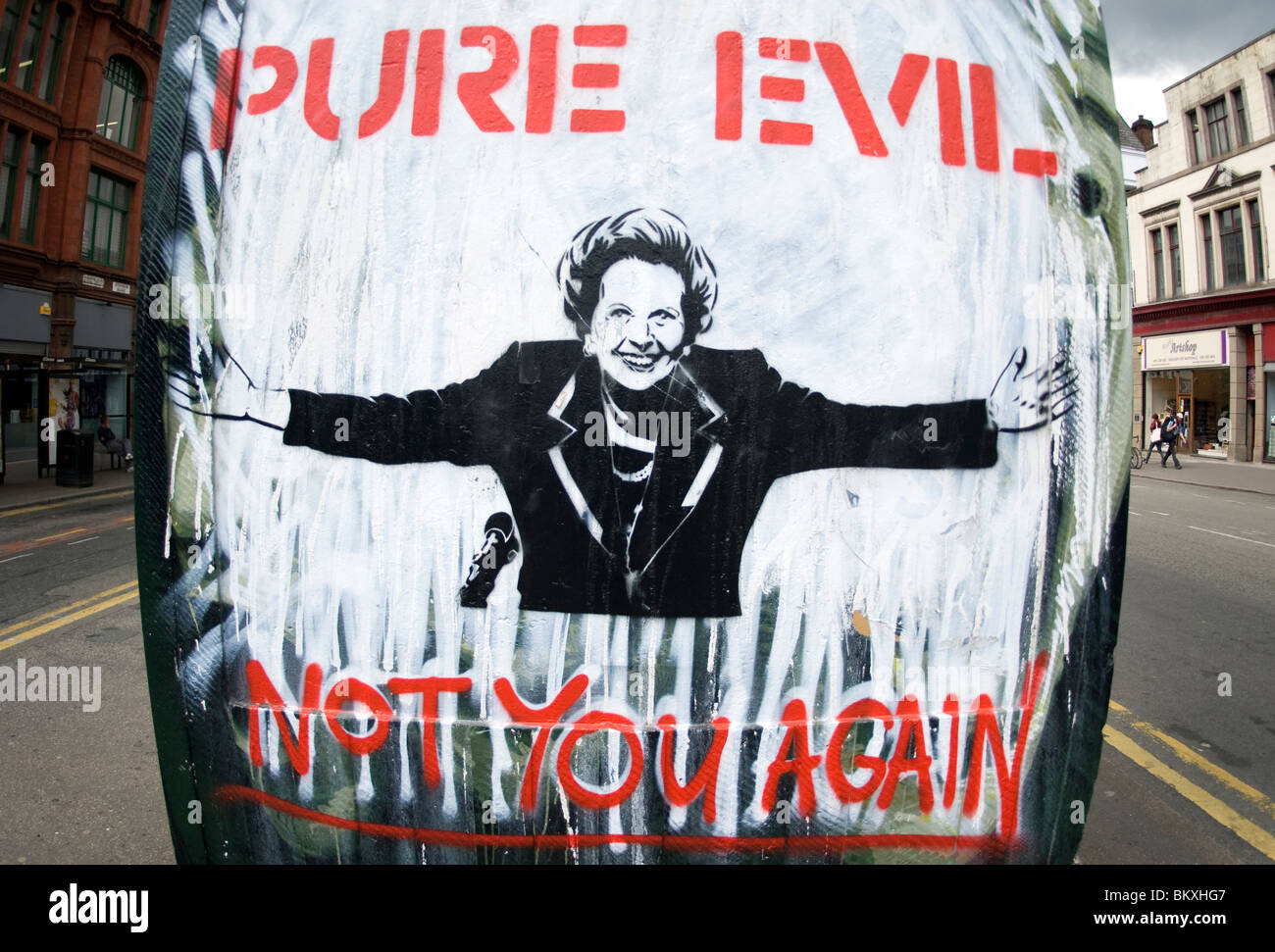 Margaret thatcher pure evil hi-res stock photography and images - Alamy