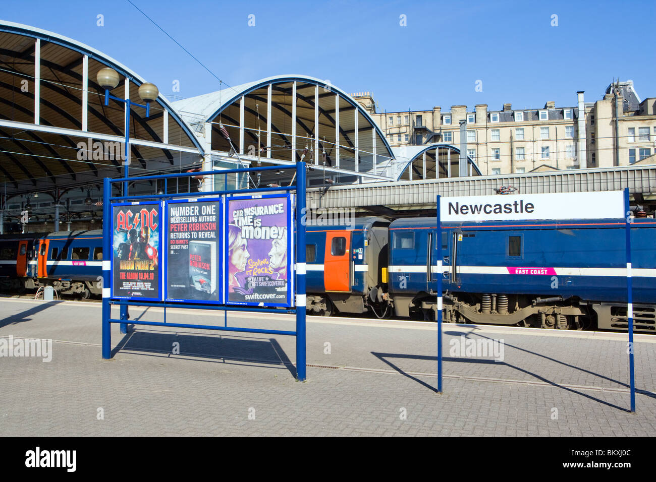 Newcastle train posters hi-res stock photography and images - Alamy
