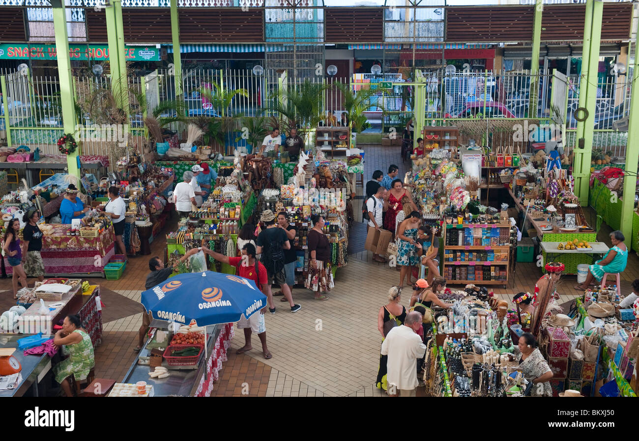 The Municipal Market in Papeete, Tahiti Stock Photo - Alamy