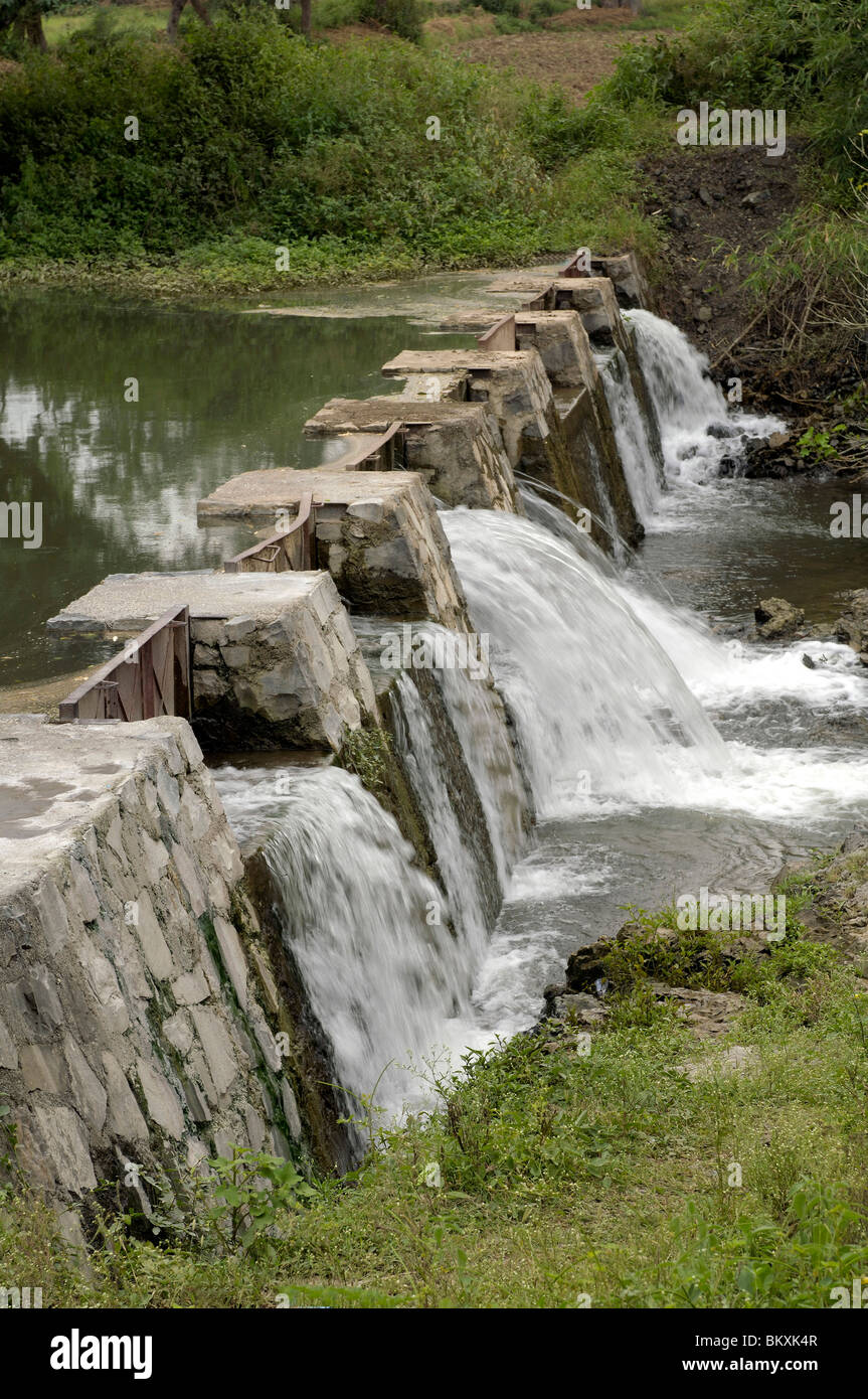 Water Dam at Ralegan Siddhi near Pune ; Maharashtra ; India Stock Photo ...