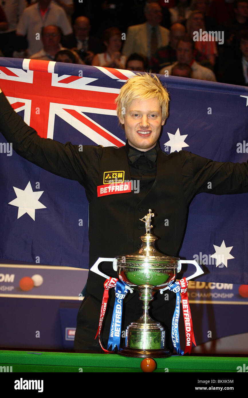 NEIL ROBERTSON WORLD SNOOKER CHAMPION THE CRUCIBLE SHEFFIELD ENGLAND 03 ...