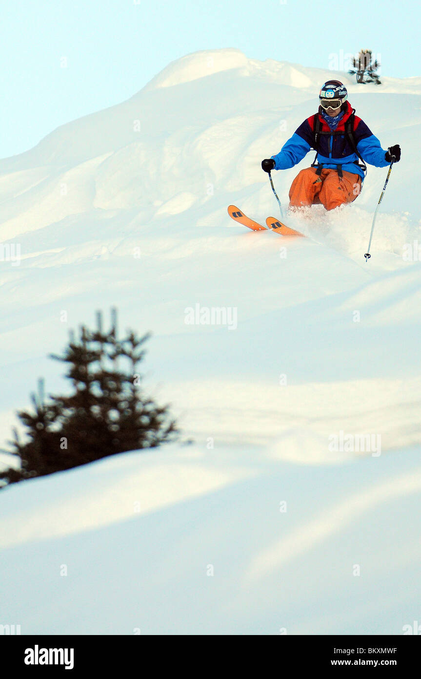 Skier off piste hi-res stock photography and images - Alamy
