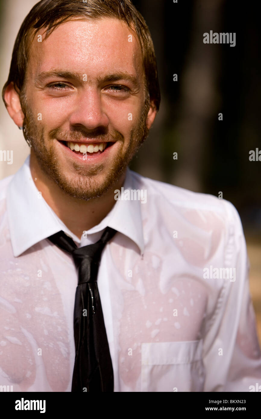 Businessman soaking wet hi-res stock photography and images - Alamy