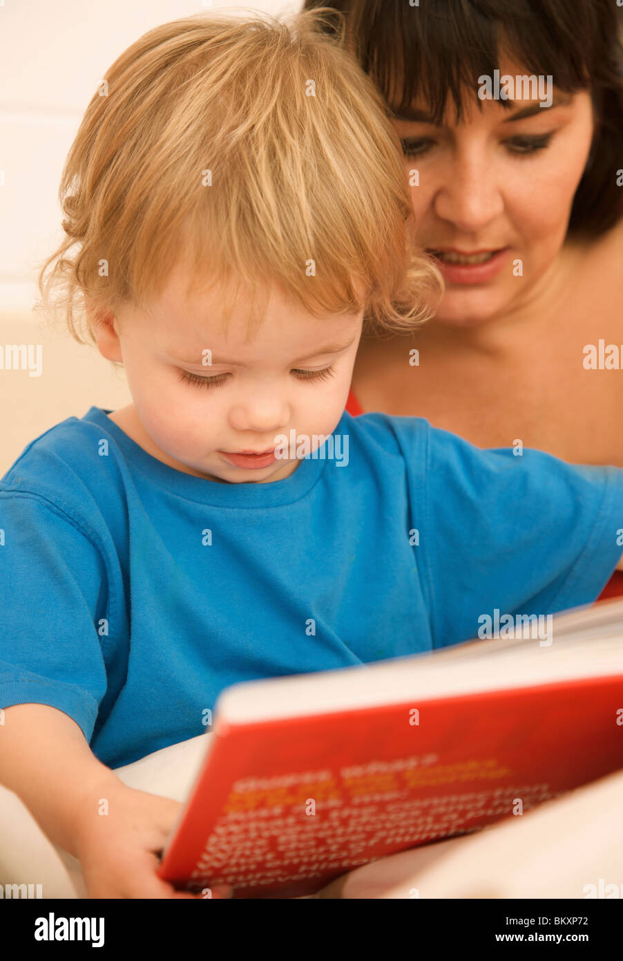 Woman Reading Bedtime Story Children High Resolution Stock Photography ...