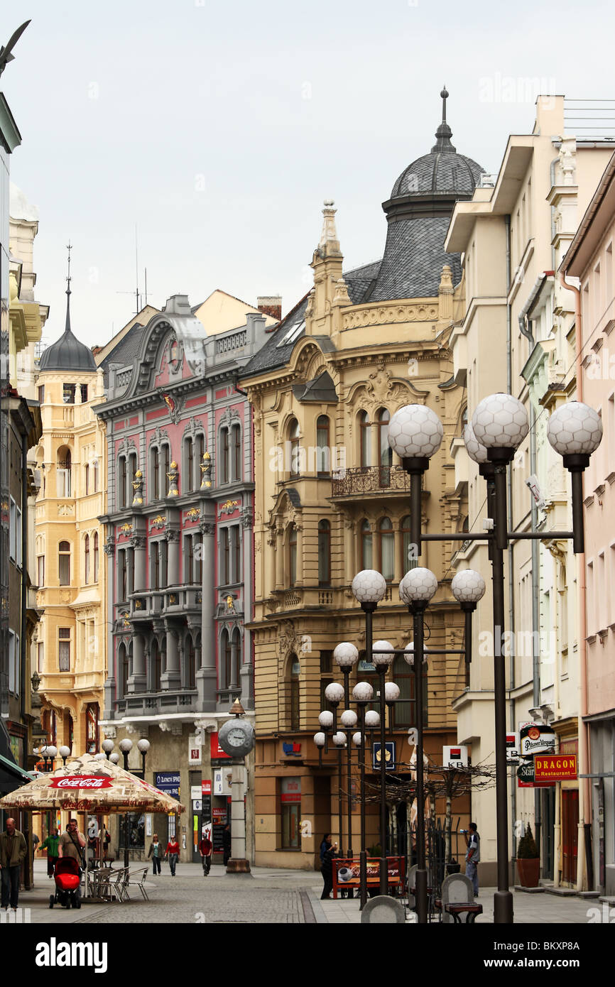 Ostrozna Street. Opava, Czech Republic Stock Photo - Alamy