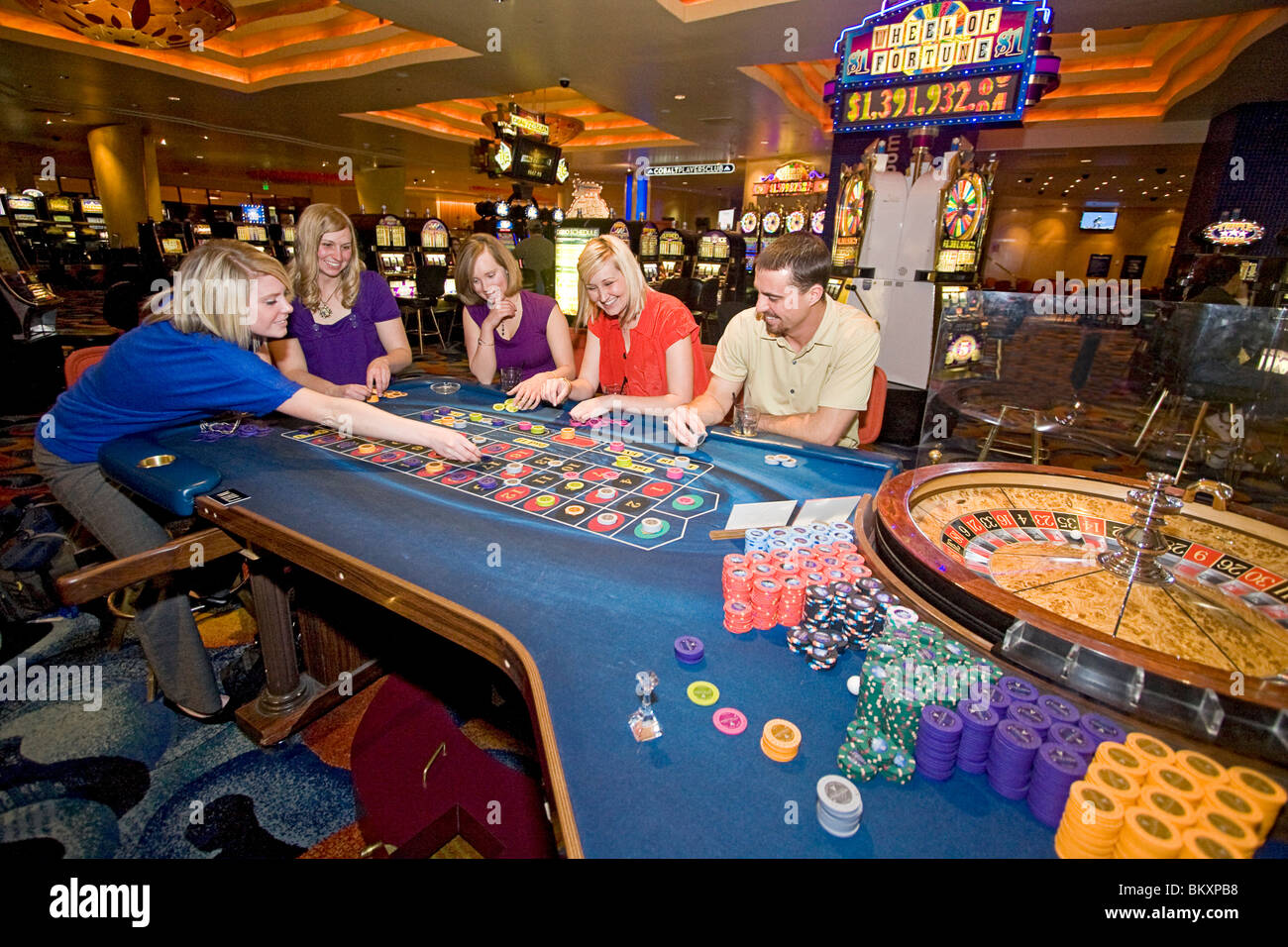 Betting on roulette wheel hi-res stock photography and images - Alamy