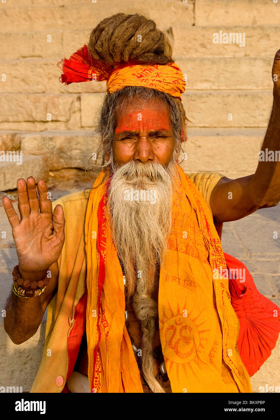 Holy Man, Varanasi, India Stock Photo - Alamy