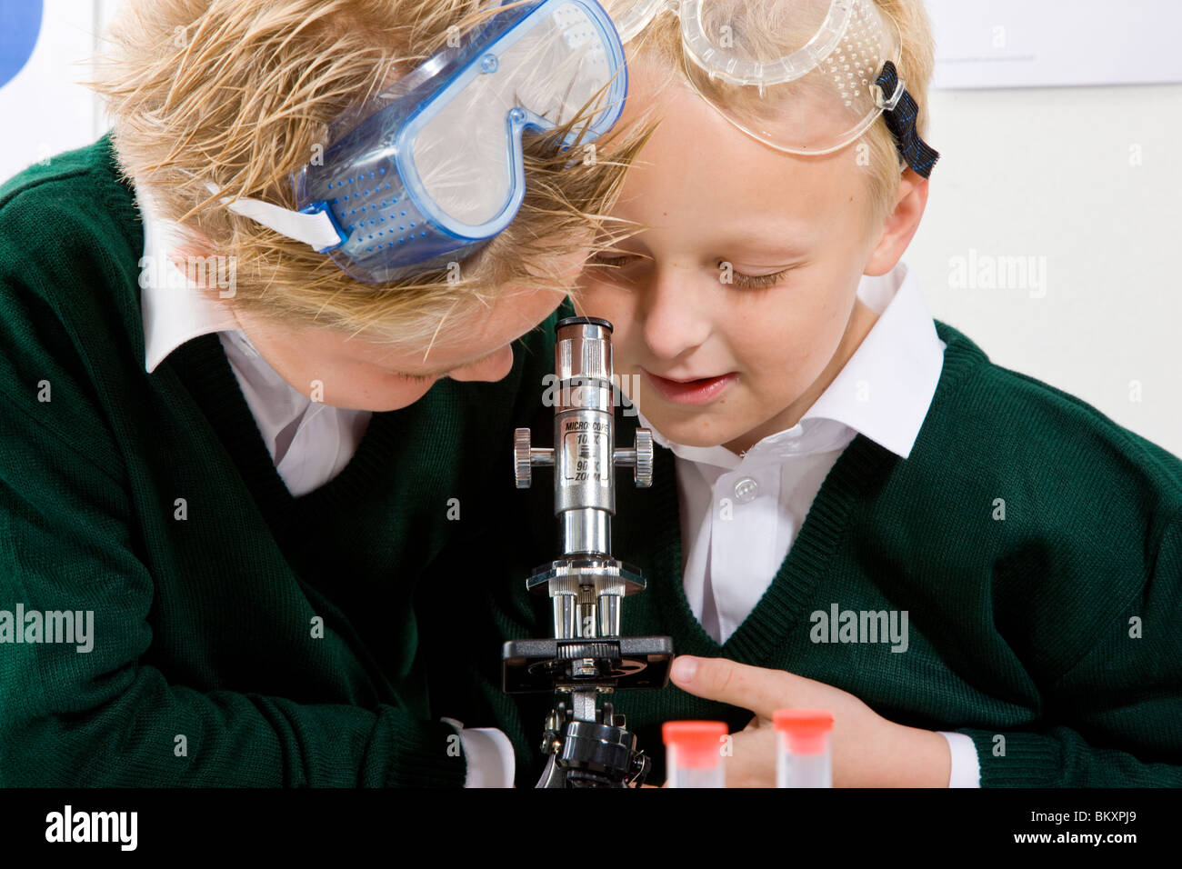 Boy boys male kids children microscope hi-res stock photography and ...