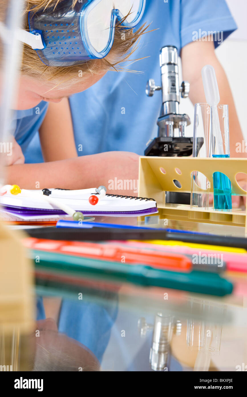 Boy boys male kids children microscope hi-res stock photography and ...