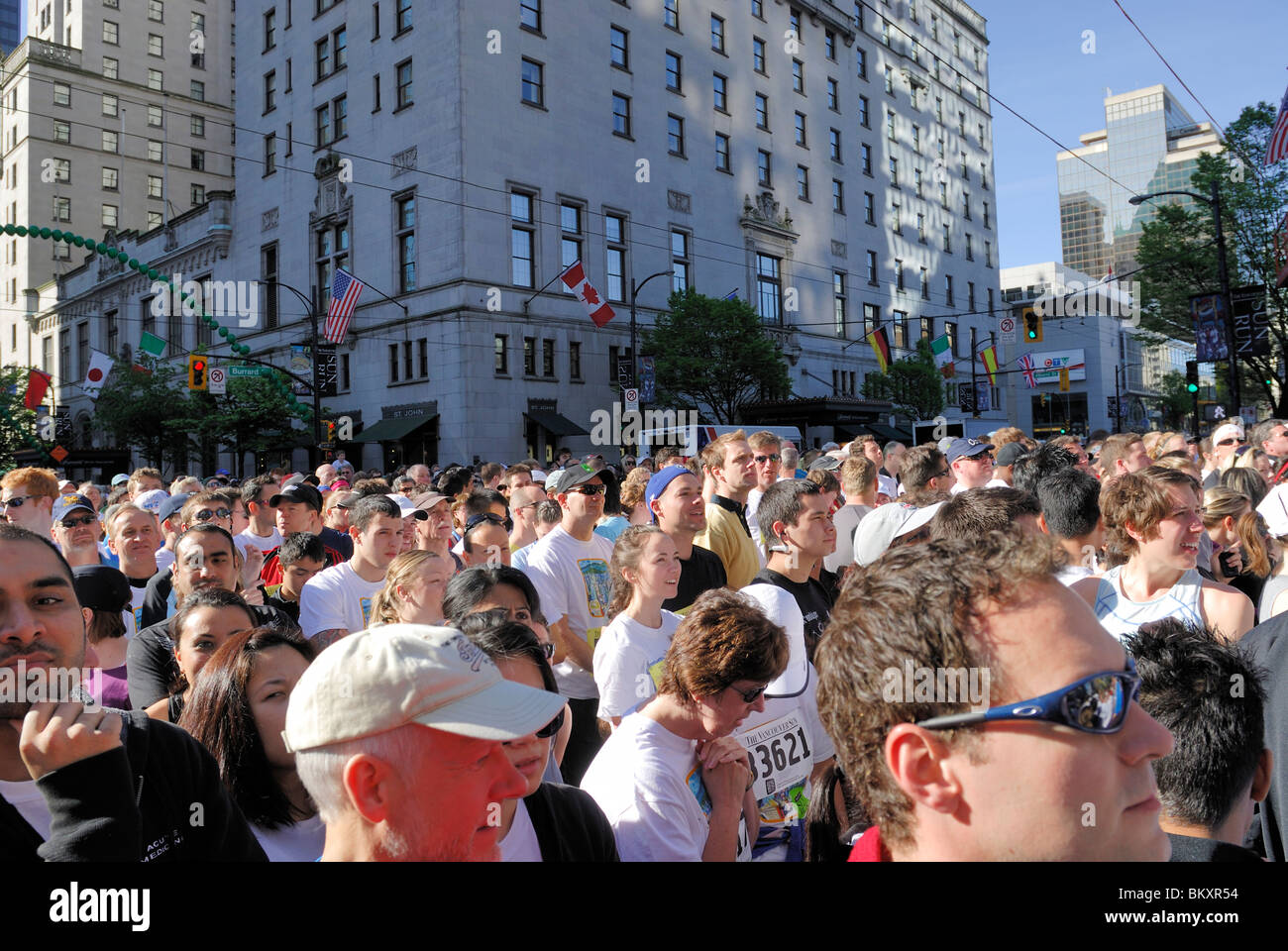 Mass amount of people gathered together for a peaceful event, in the ...