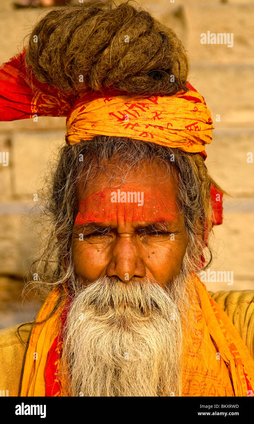 Holy Man, Varanasi, India Stock Photo - Alamy