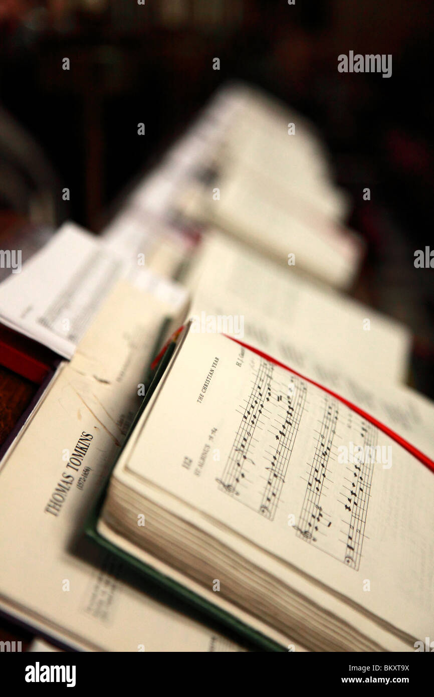 Open Music books, King's College Chapel Cambridge, England UK Stock ...