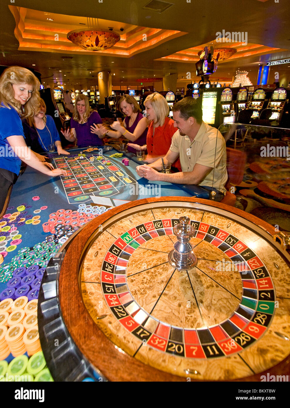 Betting on roulette wheel hi-res stock photography and images - Alamy