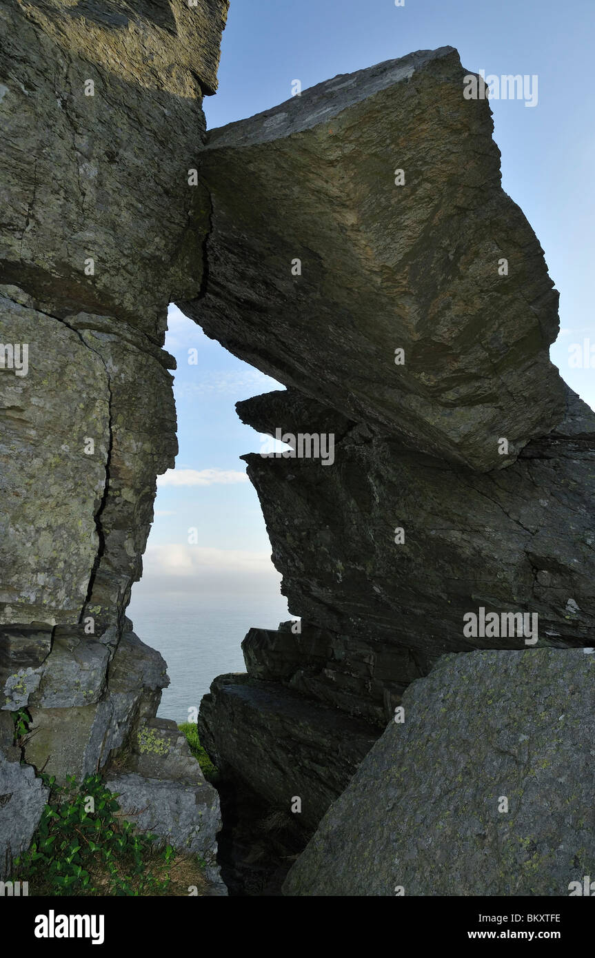 Crack in Fallen rock known as The White Lady Devonian Limestone Rock on ...