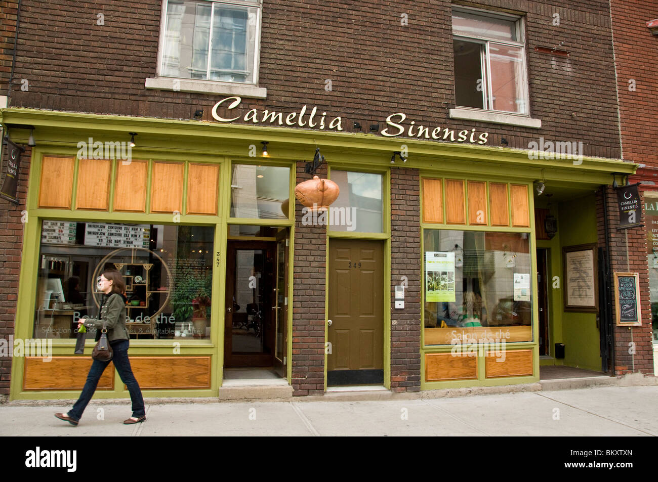 Tea shop Montreal Stock Photo - Alamy