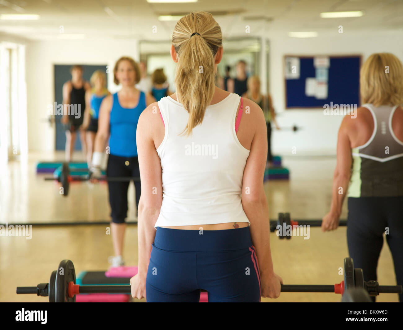 Aerobic steps class hi-res stock photography and images - Alamy