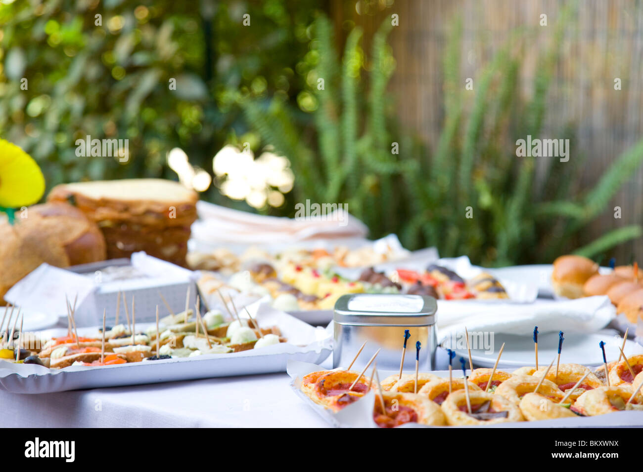Presentation of a variety of finger food hi-res stock photography and ...