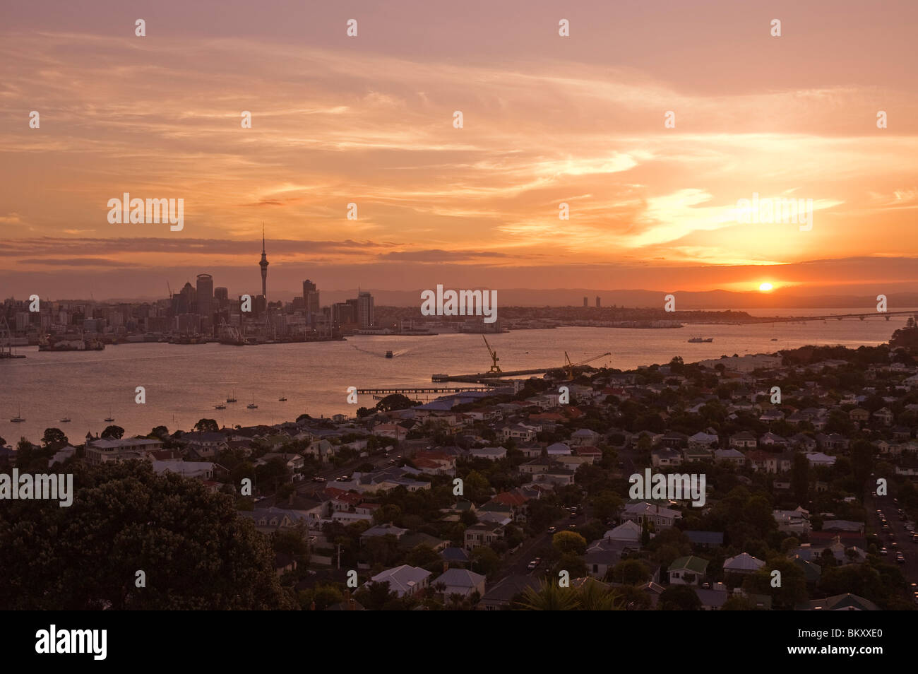 Auckland sunset city view hi-res stock photography and images - Alamy
