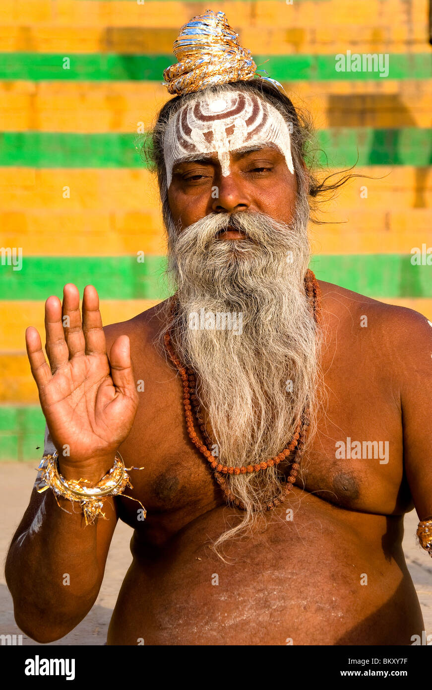 Holy Man, Varanasi, India Stock Photo - Alamy
