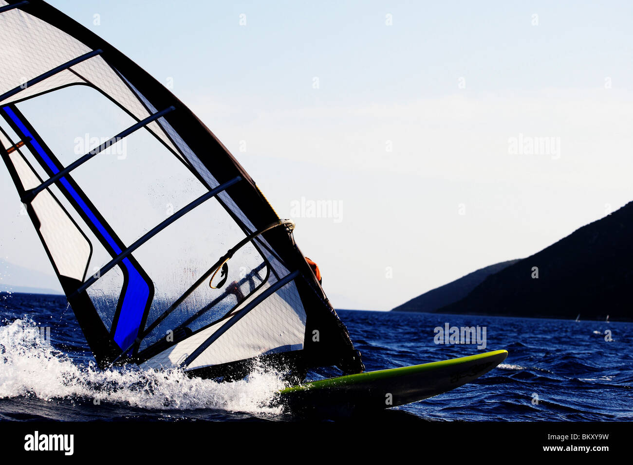 Windsurfer on the sea Stock Photo - Alamy