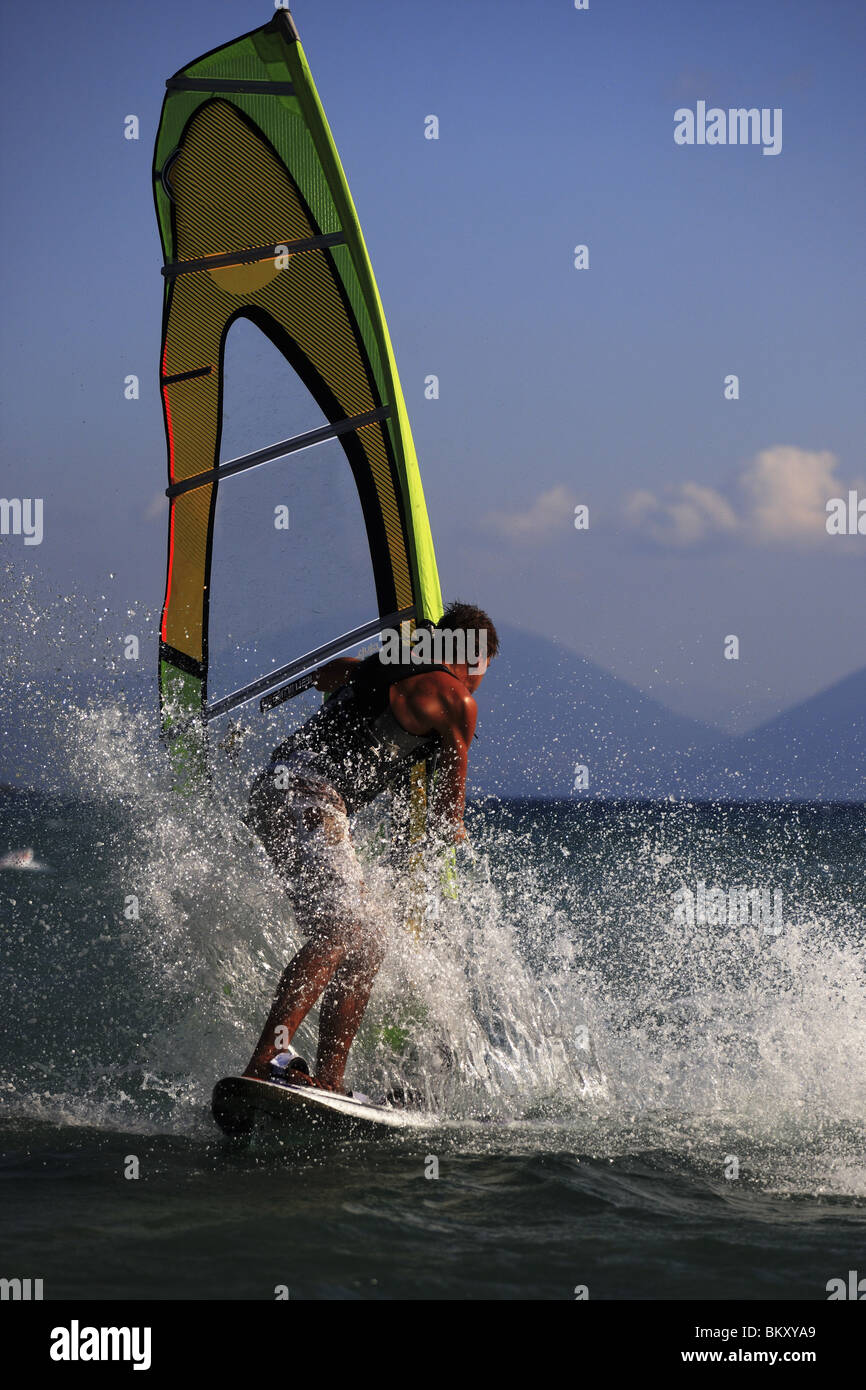 Windsurfer on the sea Stock Photo - Alamy