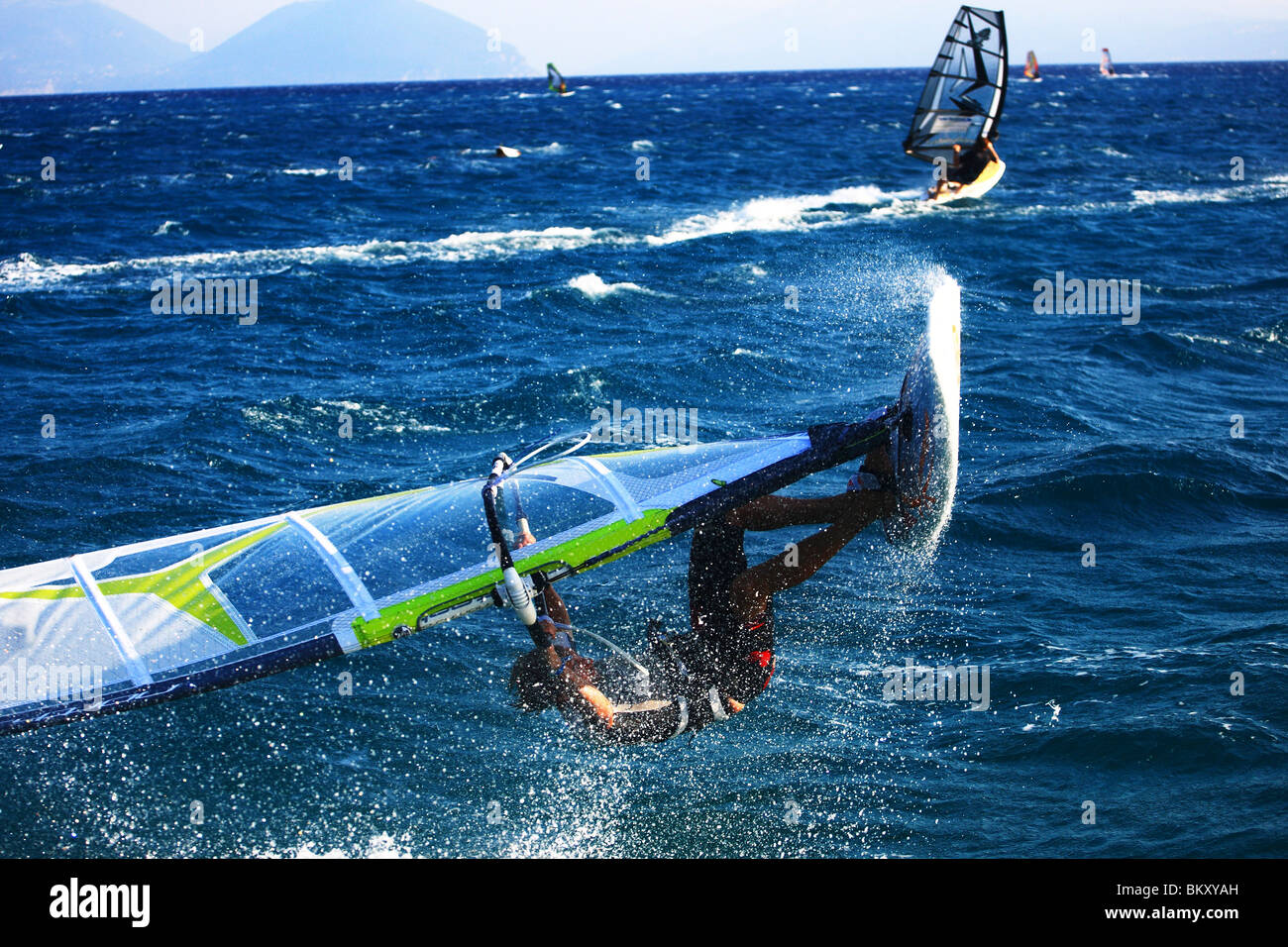 Windsurfer on the sea Stock Photo - Alamy