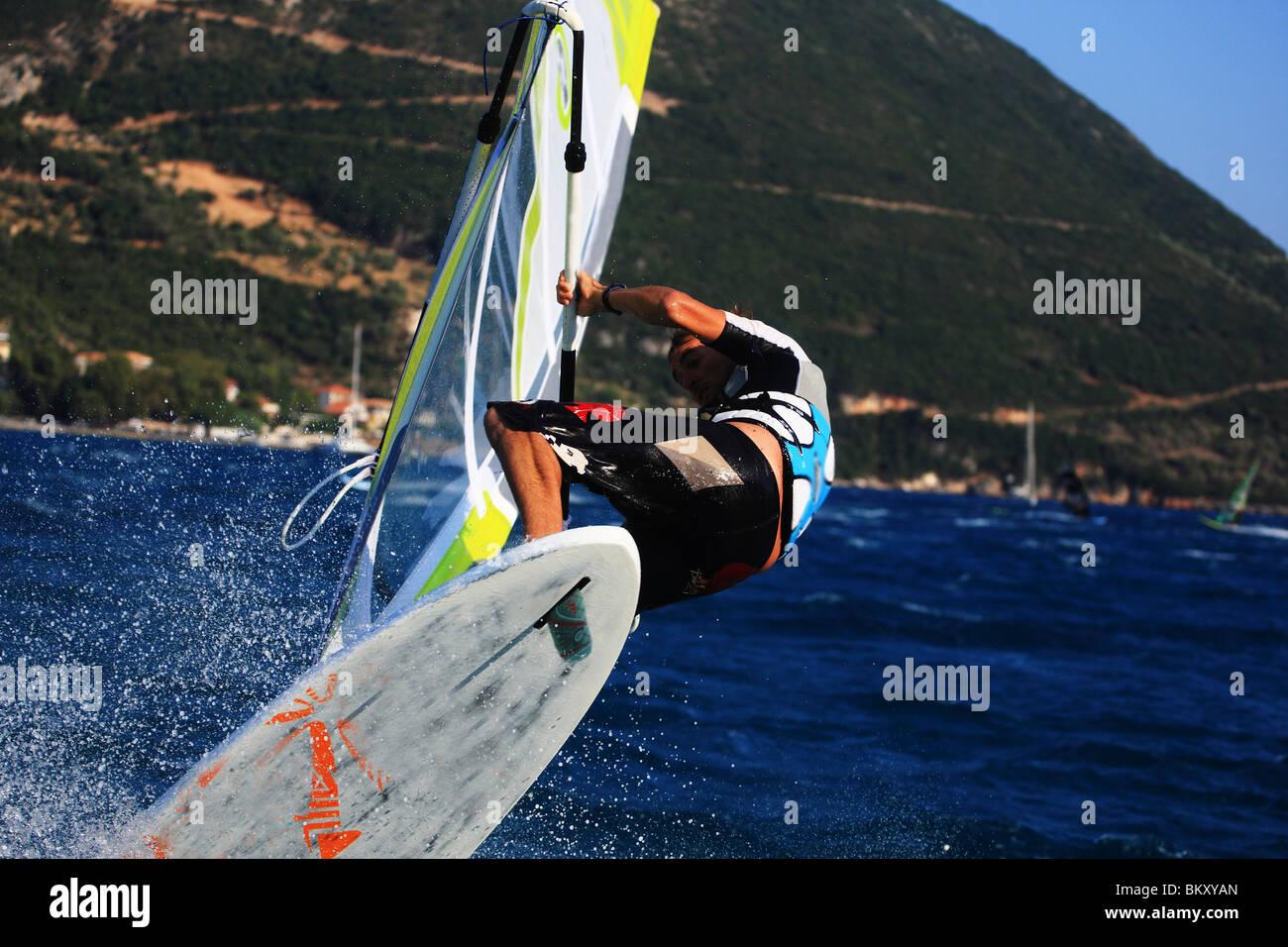 Windsurfer on the sea Stock Photo - Alamy