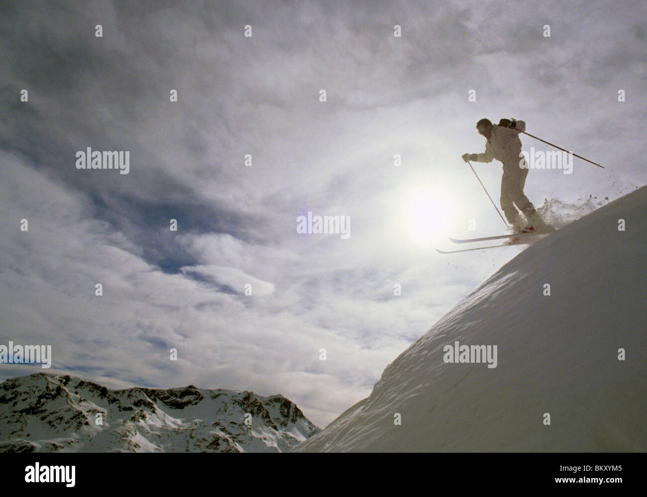 Man jumping off edge slope hi-res stock photography and images - Alamy
