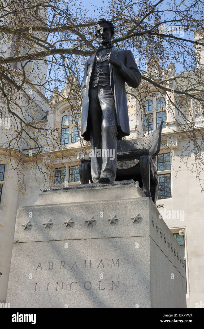 Statue of Abraham Lincoln on Parliament Square London Stock Photo - Alamy