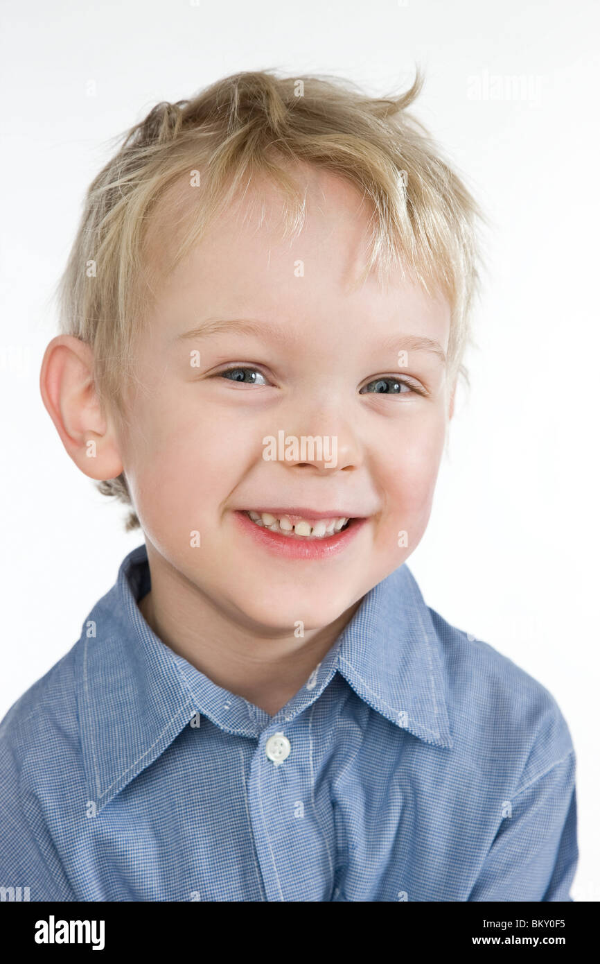 small boy smalling Stock Photo - Alamy
