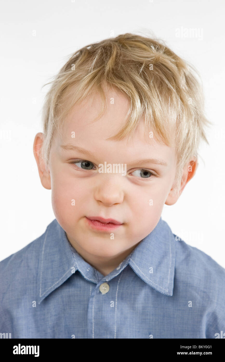 small boy making faces Stock Photo - Alamy