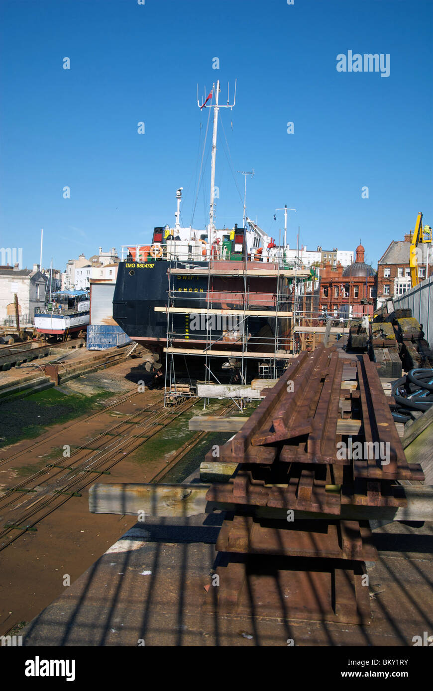 Ramsgate Kent UK Harbor Harbour Quay Dry Dock Ship Stock Photo - Alamy