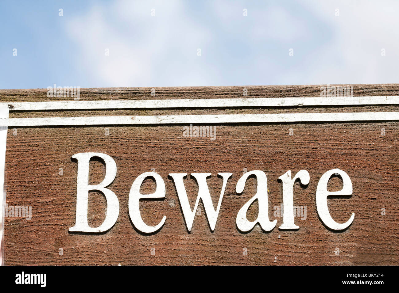 Beware sign hi-res stock photography and images - Alamy