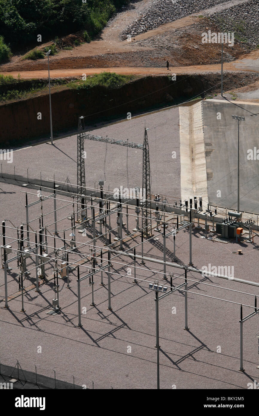 Electricity power station at the Bumbuna Hydro Electric Dam, Bumbuna ...