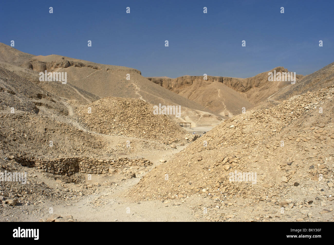 Egypt. Valley of the Kings. Entrance to one of the hypogea tomb Stock ...