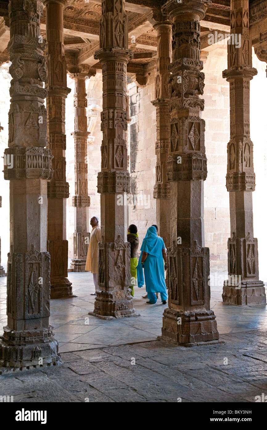 Indian people at Adhai-din-ka-Jhonpra mosque. Ajmer. Rajasthan. India ...