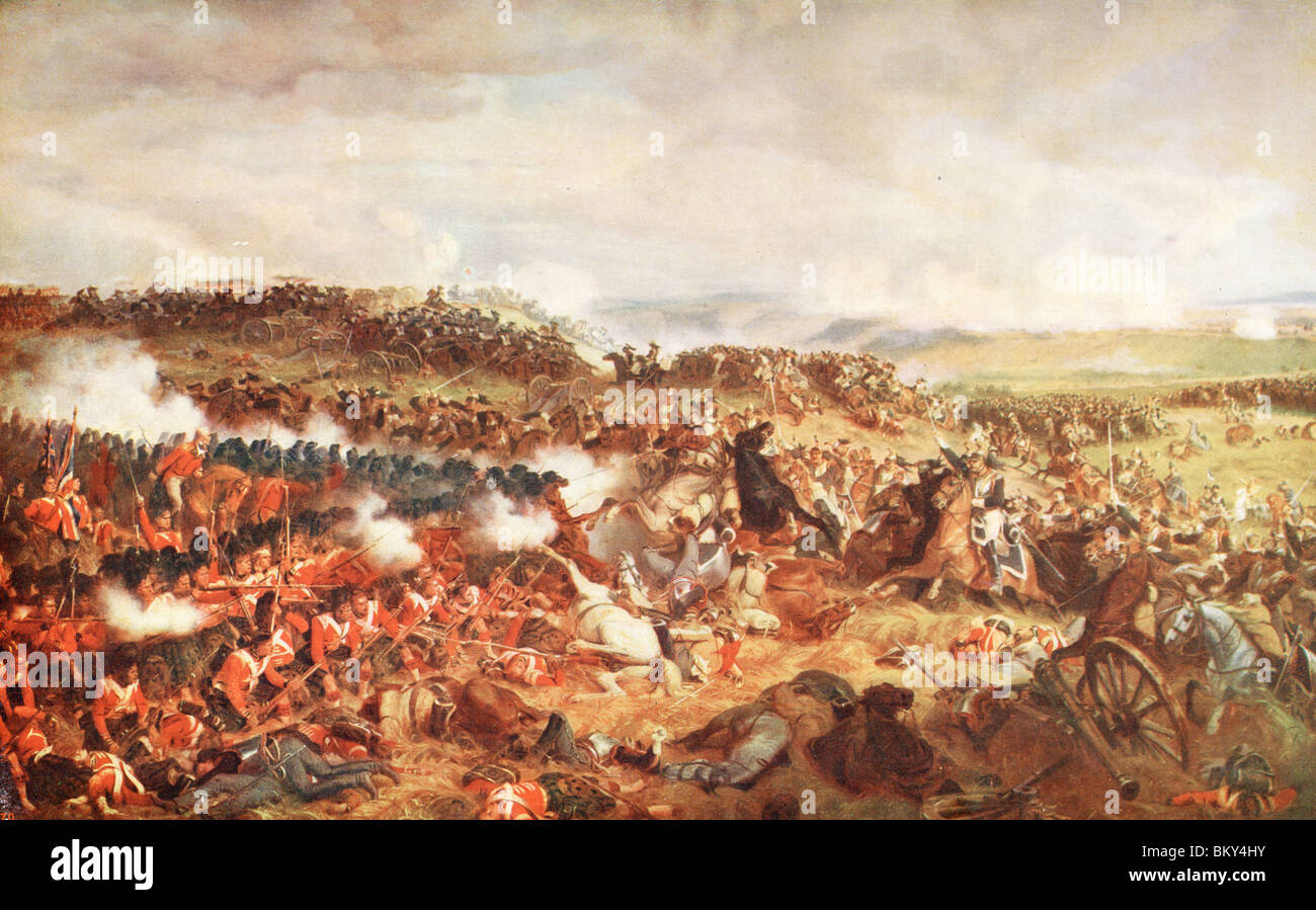Charge of The French Cuirassiers at Waterloo Stock Photo - Alamy