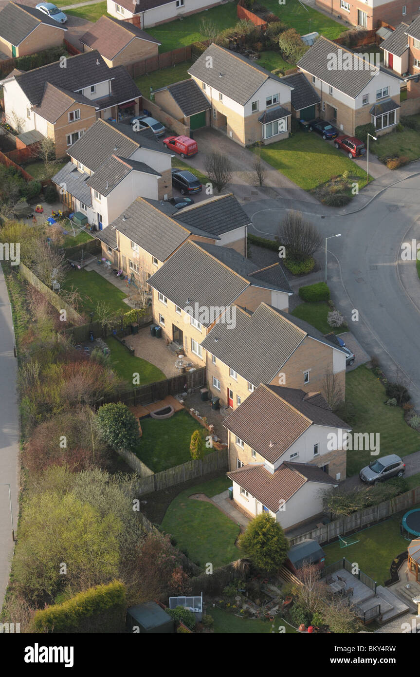 Aerial view of terraced houses Stock Photo - Alamy