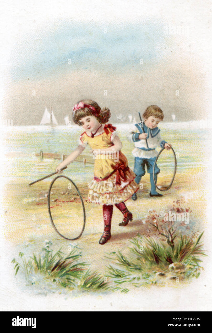 19th century child hoop hi-res stock photography and images - Alamy