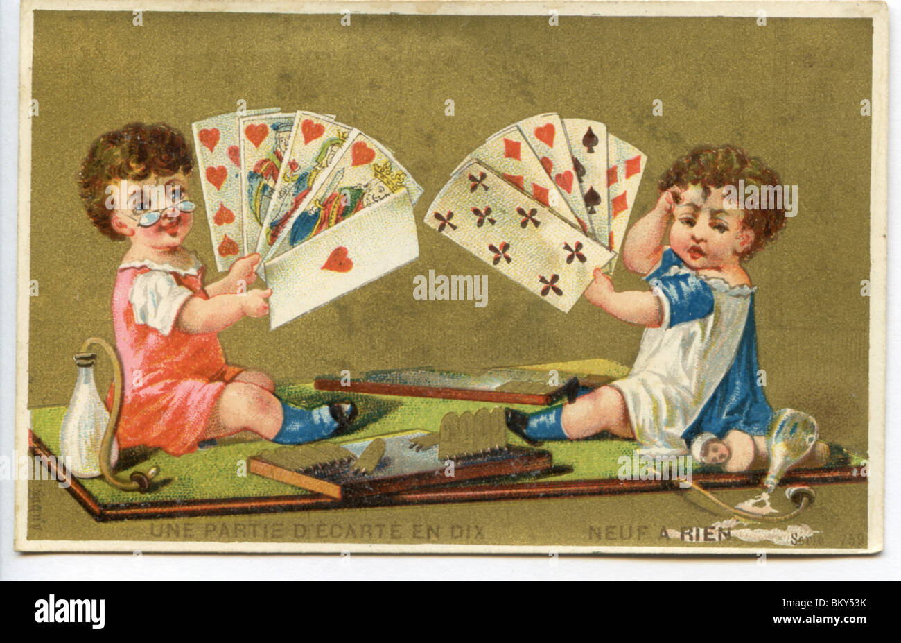 Children Playing Cards Stock Photo - Alamy