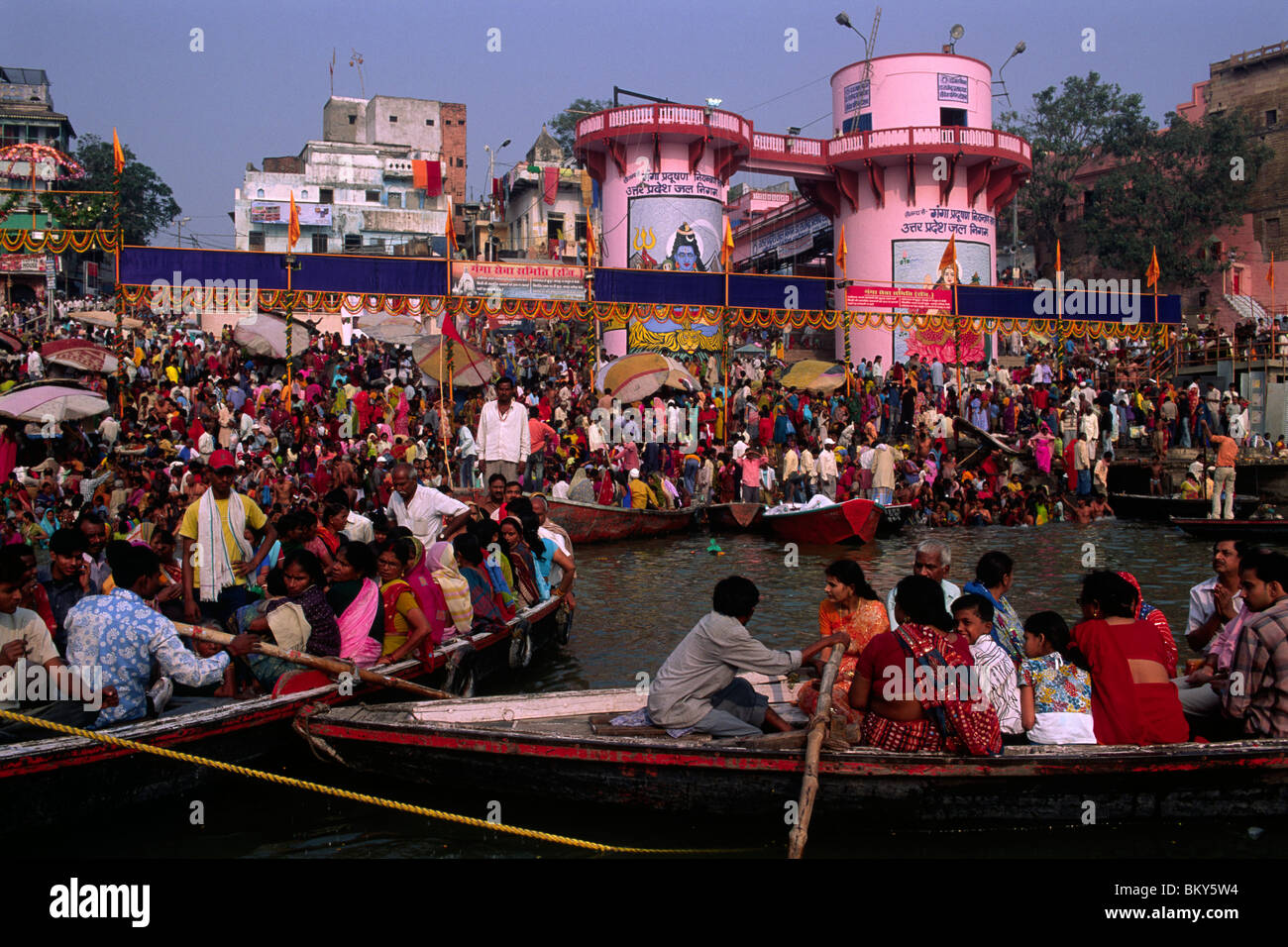 Ganges River Varanasi Festival Stock Photos & Ganges River Varanasi ...