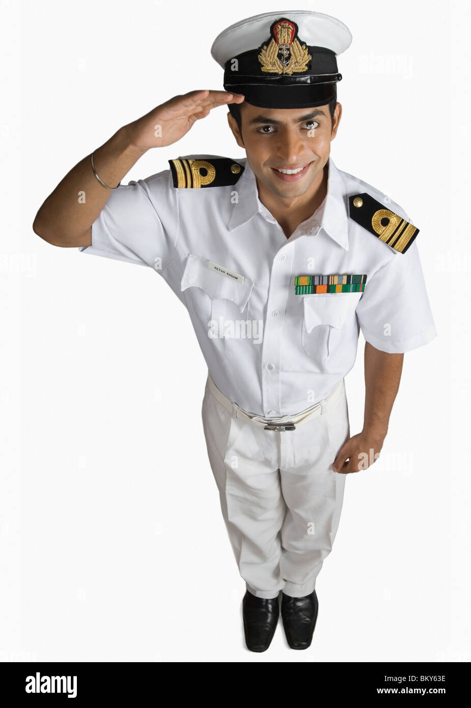Navy officer saluting hi-res stock photography and images - Alamy