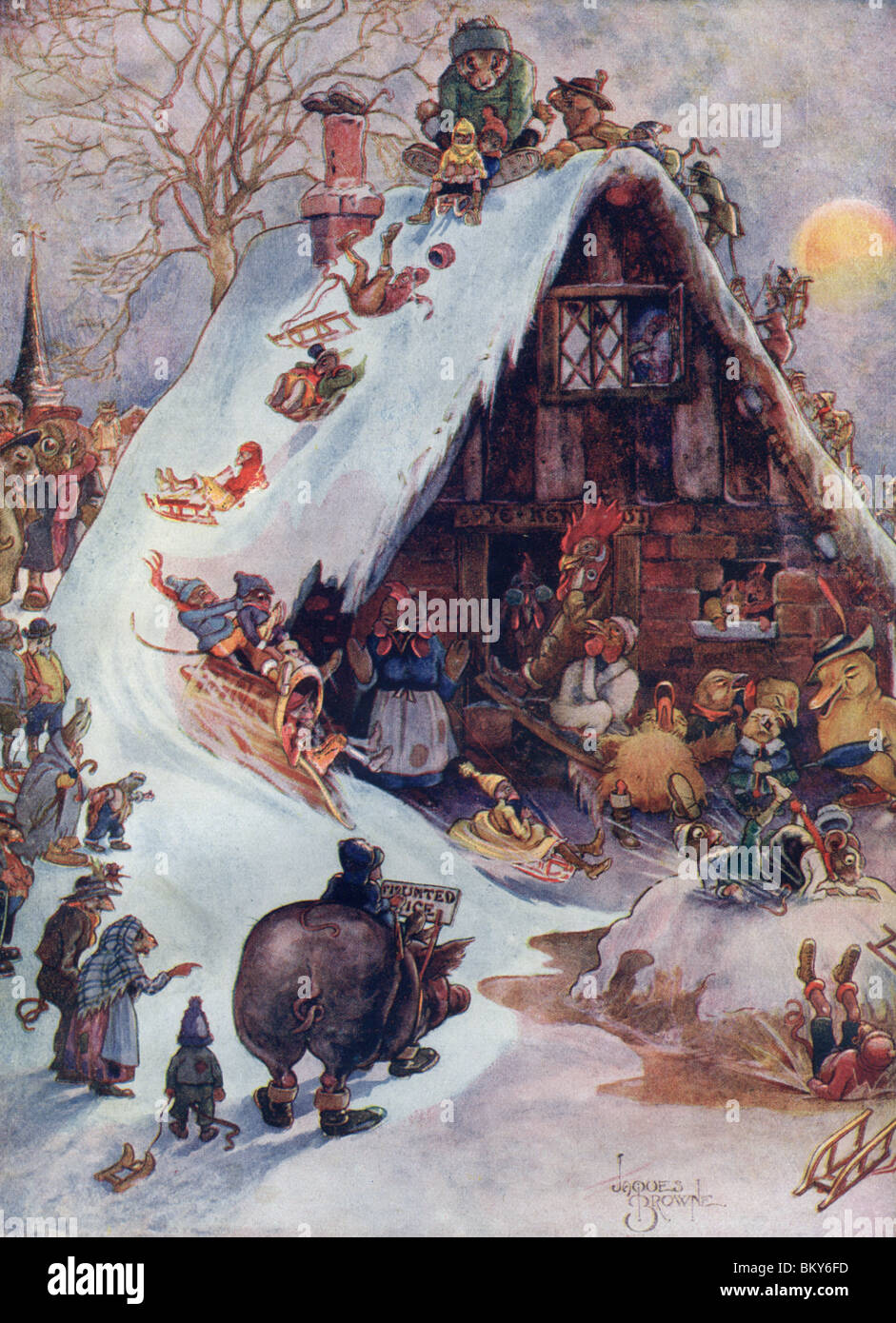 19th century winter fun hi-res stock photography and images - Alamy