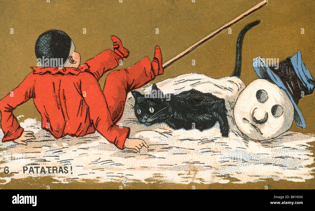 Kids playing with snowmen hi-res stock photography and images - Alamy