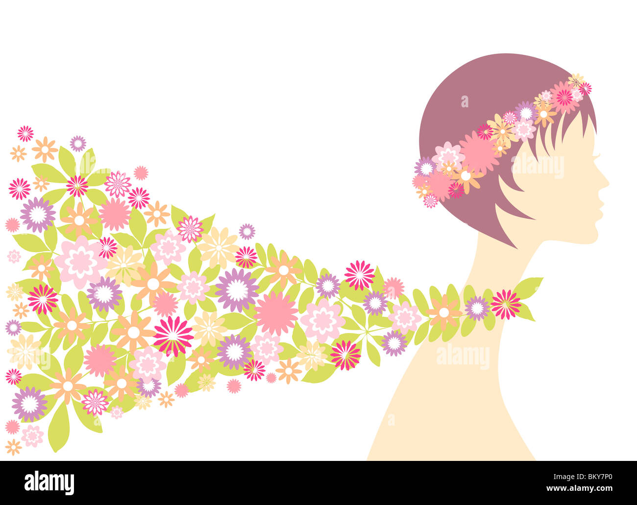spring girl with flowers Stock Photo - Alamy