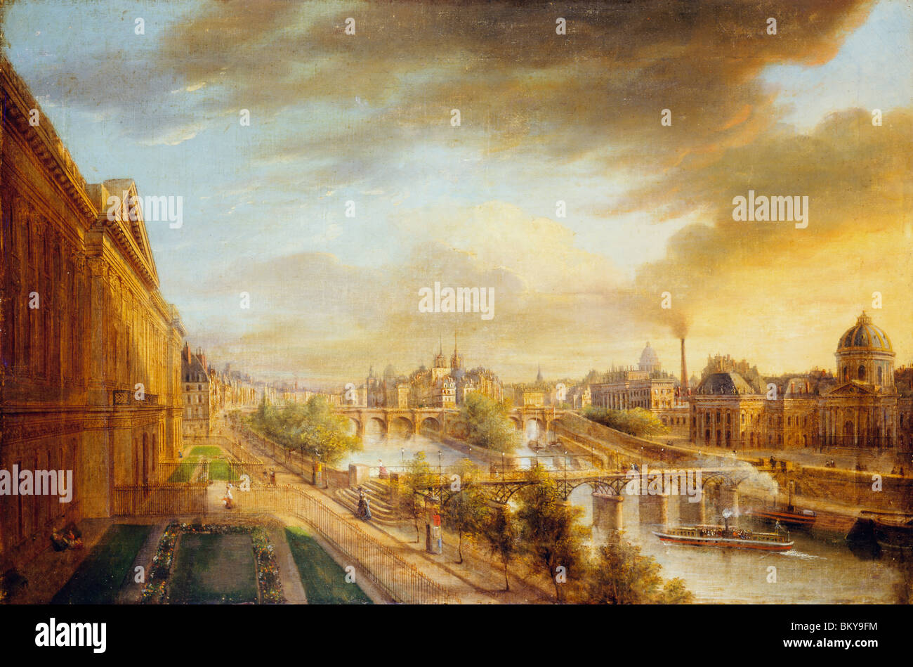 View of paris oil on canvas art hi-res stock photography and images - Alamy